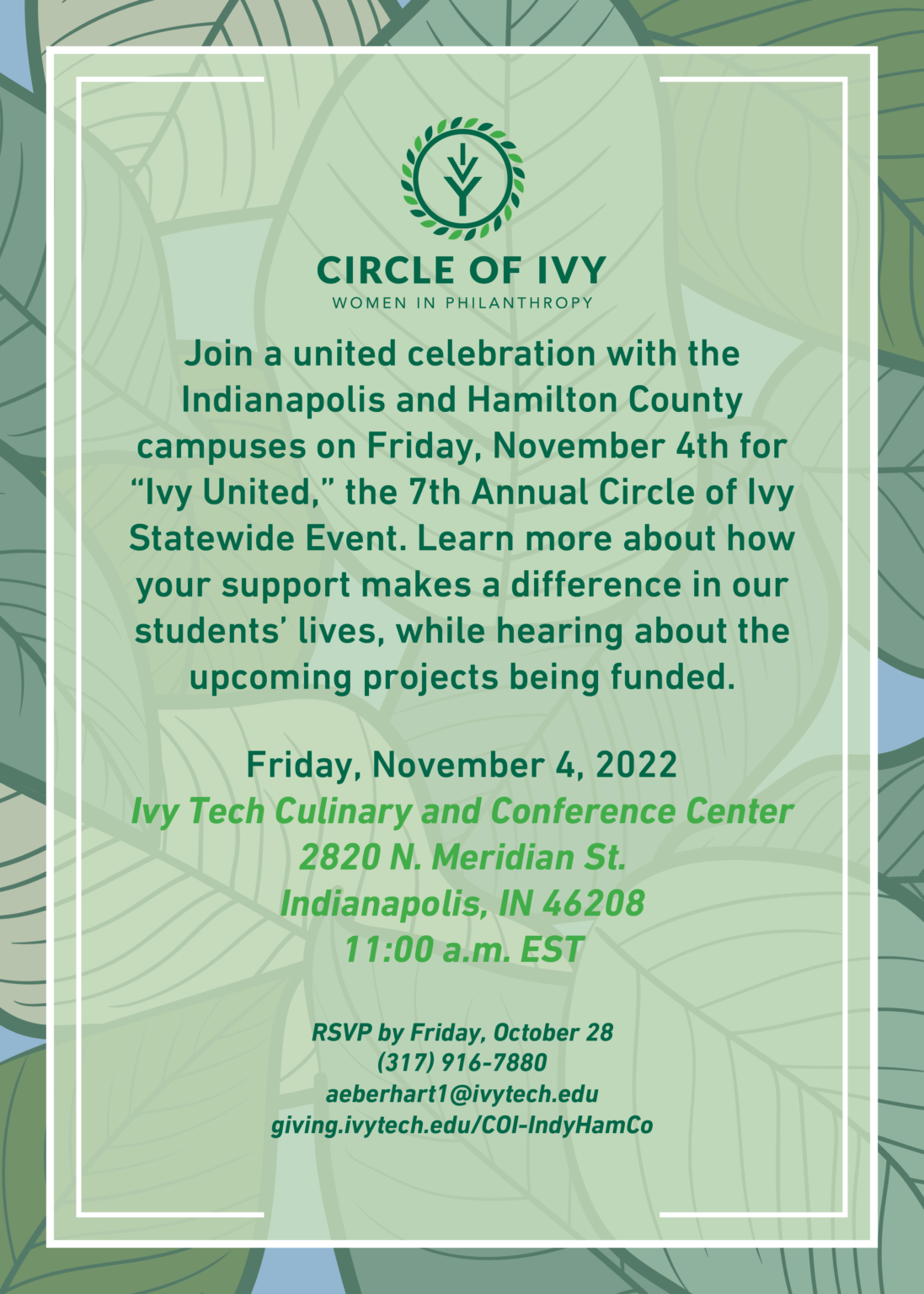 Indianapolis and Hamilton County Circle of Ivy Event - Ivy Tech Foundation